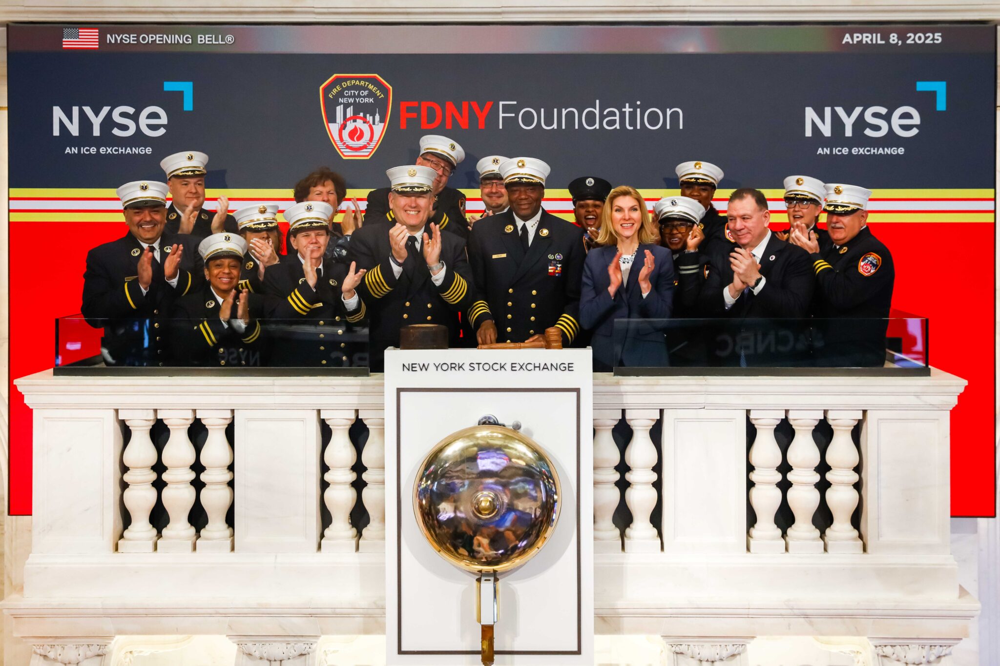 FDNY Foundation and FDNY Ring Opening Bell at the New York Stock ...